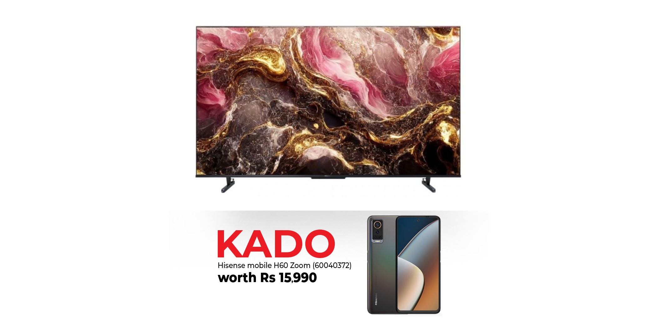 Hisense 55U6K 55" Qled Smart Tv & Free Hisense Smart Phone H60 Zoom