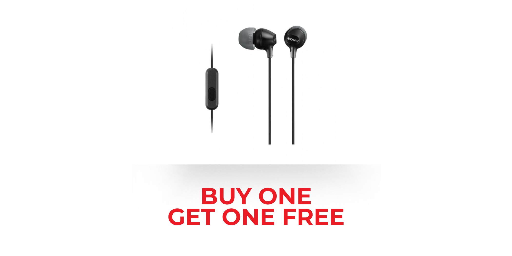 Sony Headphone Black MDR-EX15APBZE & Free Sony Headphone Black MDR ...