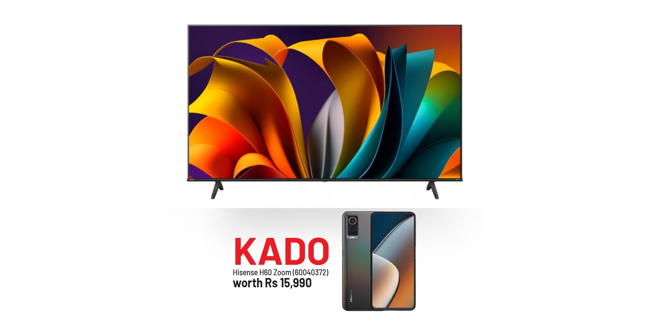 Hisense 58A6N 58" 4K Smart Led TV & Free Hisense Smart Phone H60 Zoom