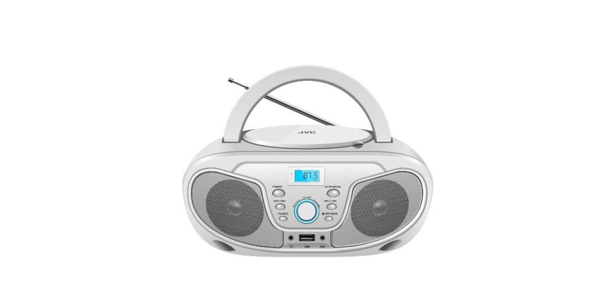 JVC RD-N327 CD Player with radio FM White Colour
