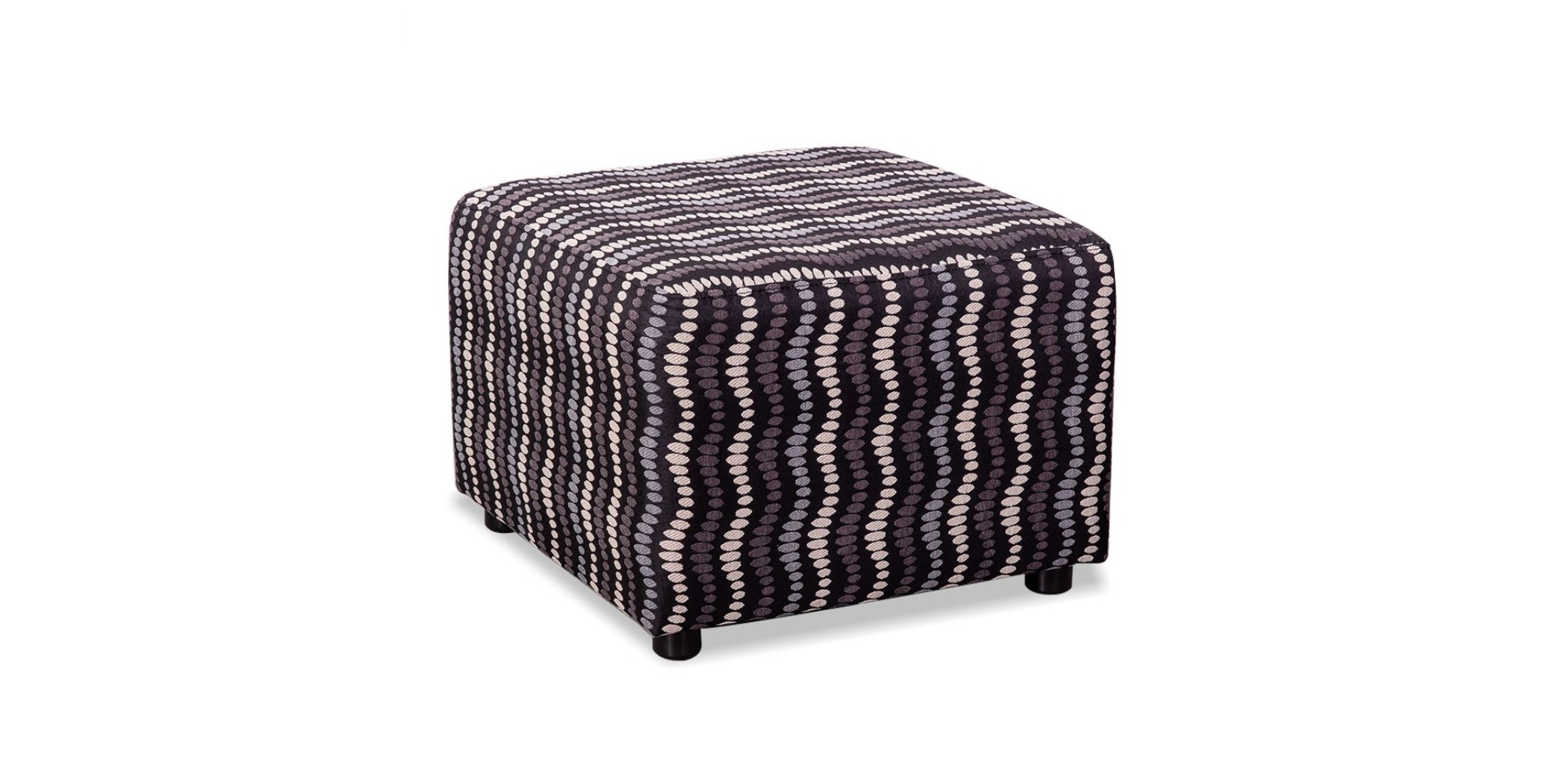 Premiere Ottoman Multi-Coloured Directional Patterned Fabric