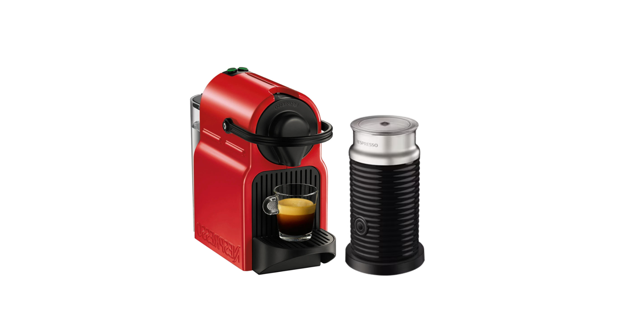 Nespresso Inissia Red & Aero 3 Bundle 2YW Coffee Machine - 10094304