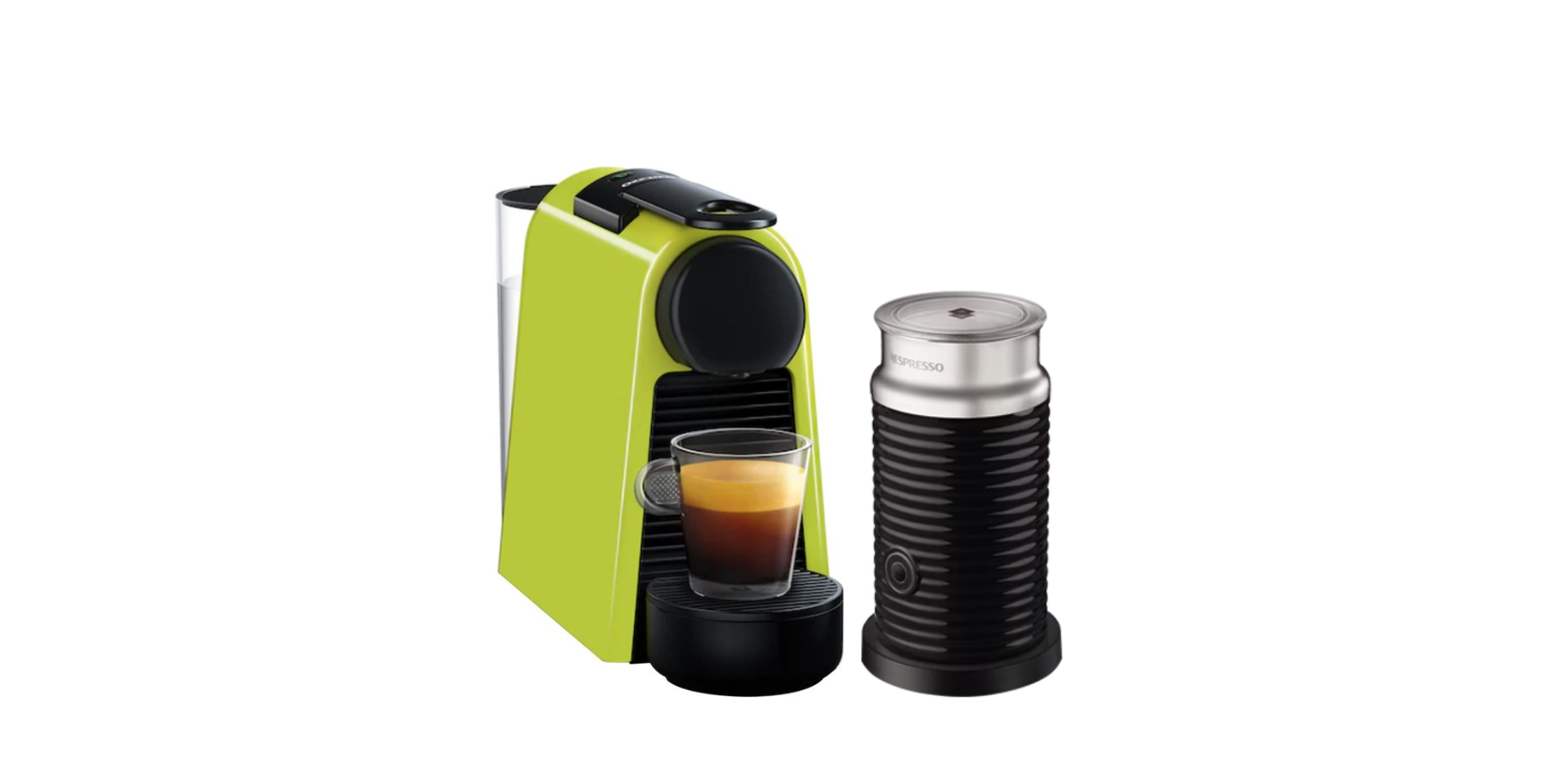 Nespresso Mini Essenza D30 Green & Aero 3 Bundle 2YW Coffee Machine ...