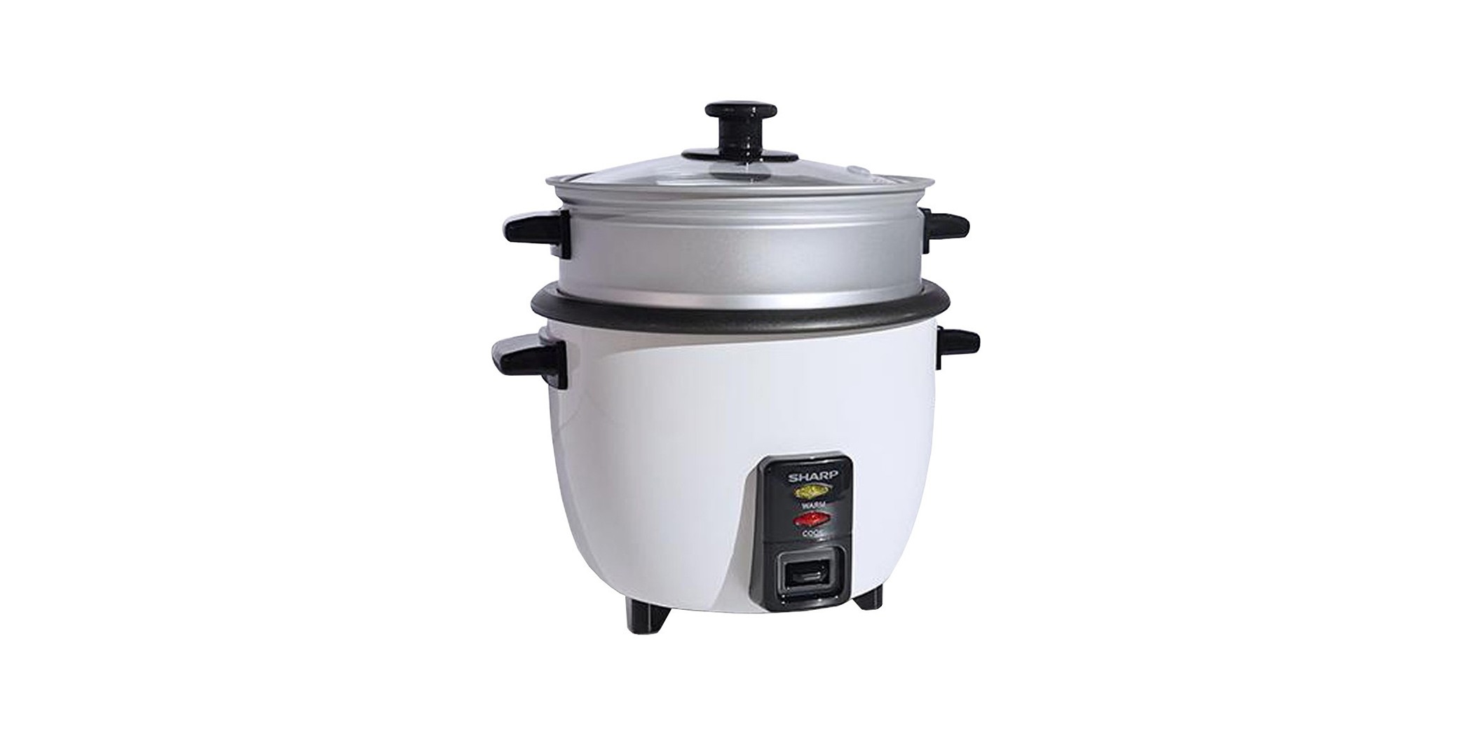 Sharp KS-H188G-W3 1.8L 2YW WH Rice Cooker With Steamer & Glass Lid