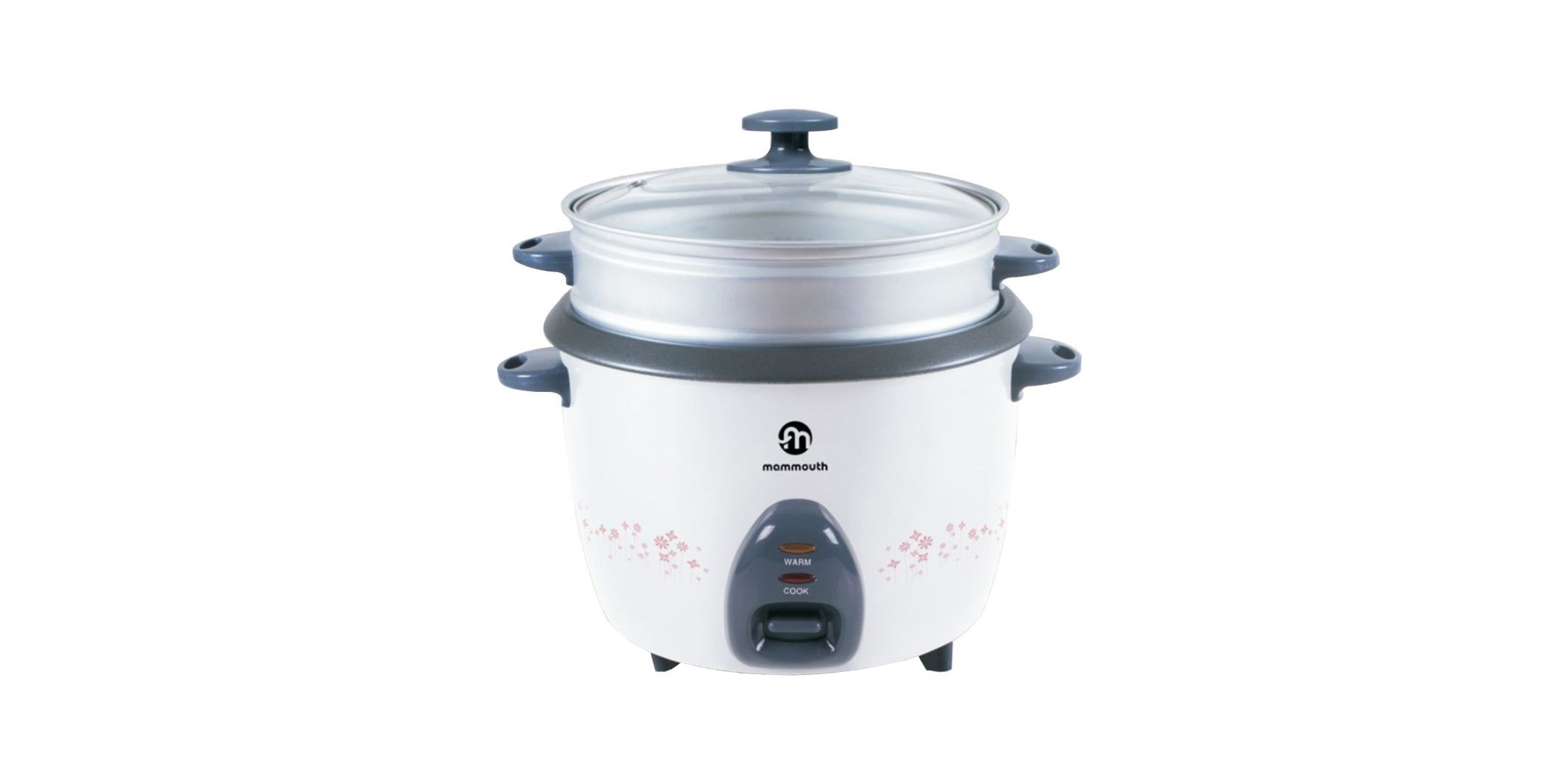 Mammouth MRC280WS 2.8L White Rice Cooker W/Steamer