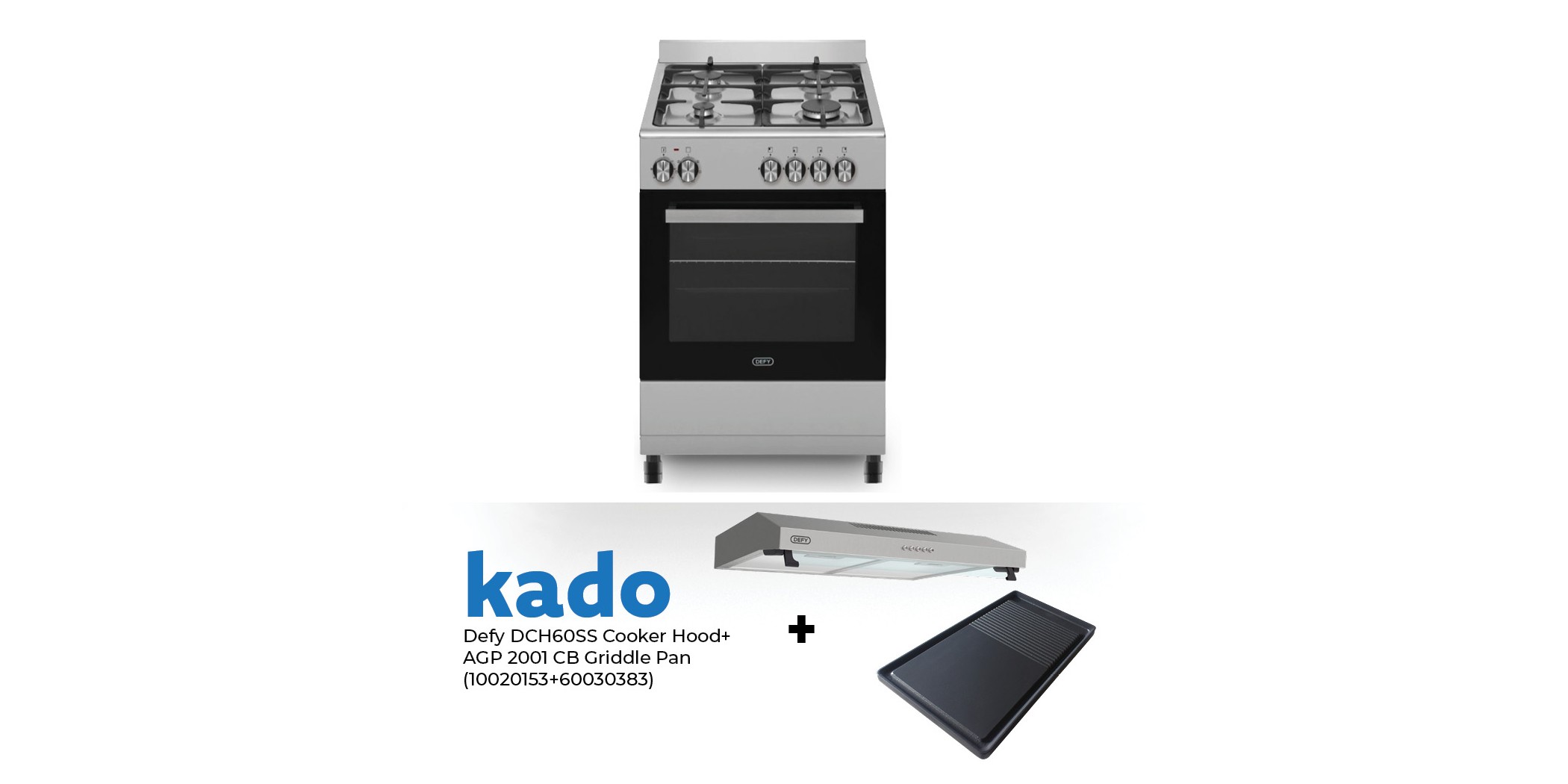 Defy DGS602 Cooker & Free Defy DCH60SS Cooker Hood + Defy AGP 2001 CB ...
