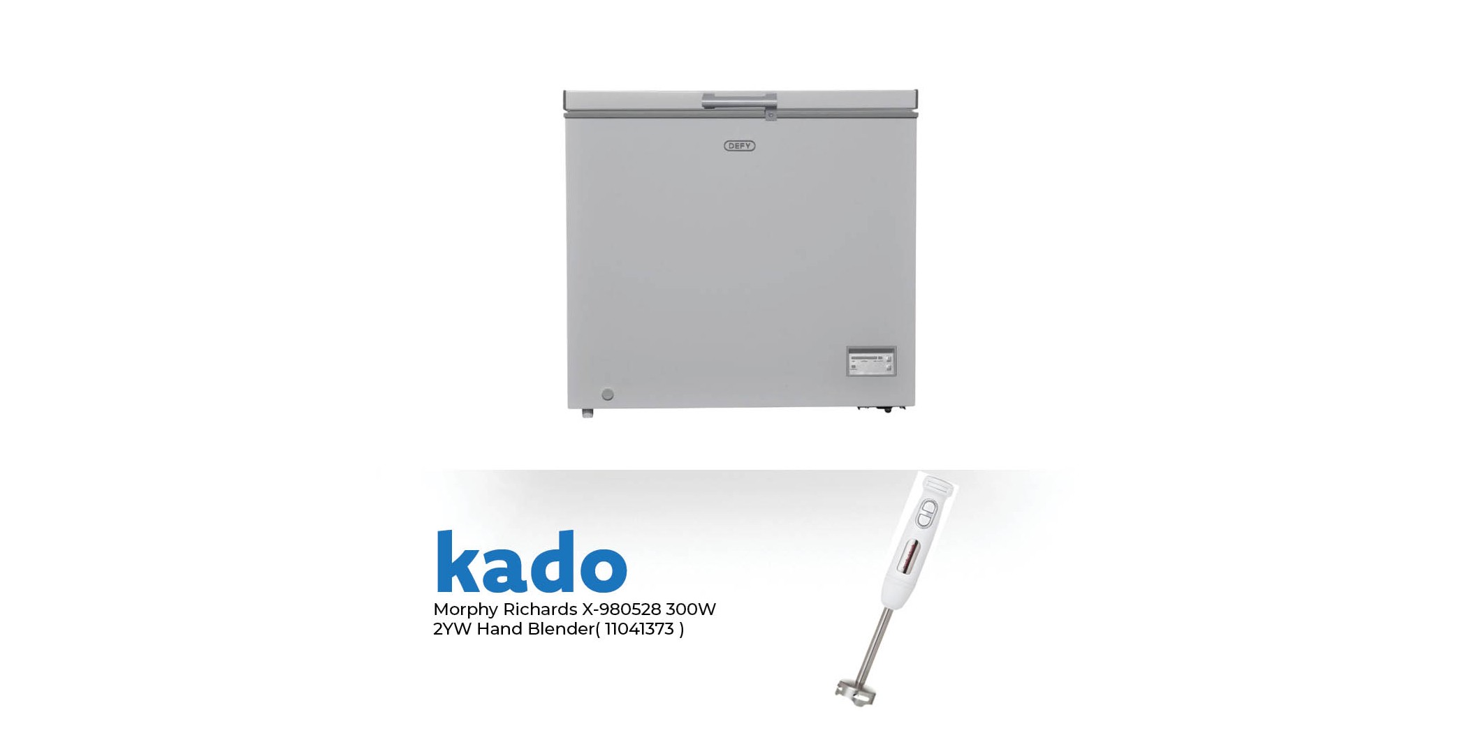 Defy DMF200M Freezer & Free Morphy Richards X-980528 300W 2YW Hand Blender