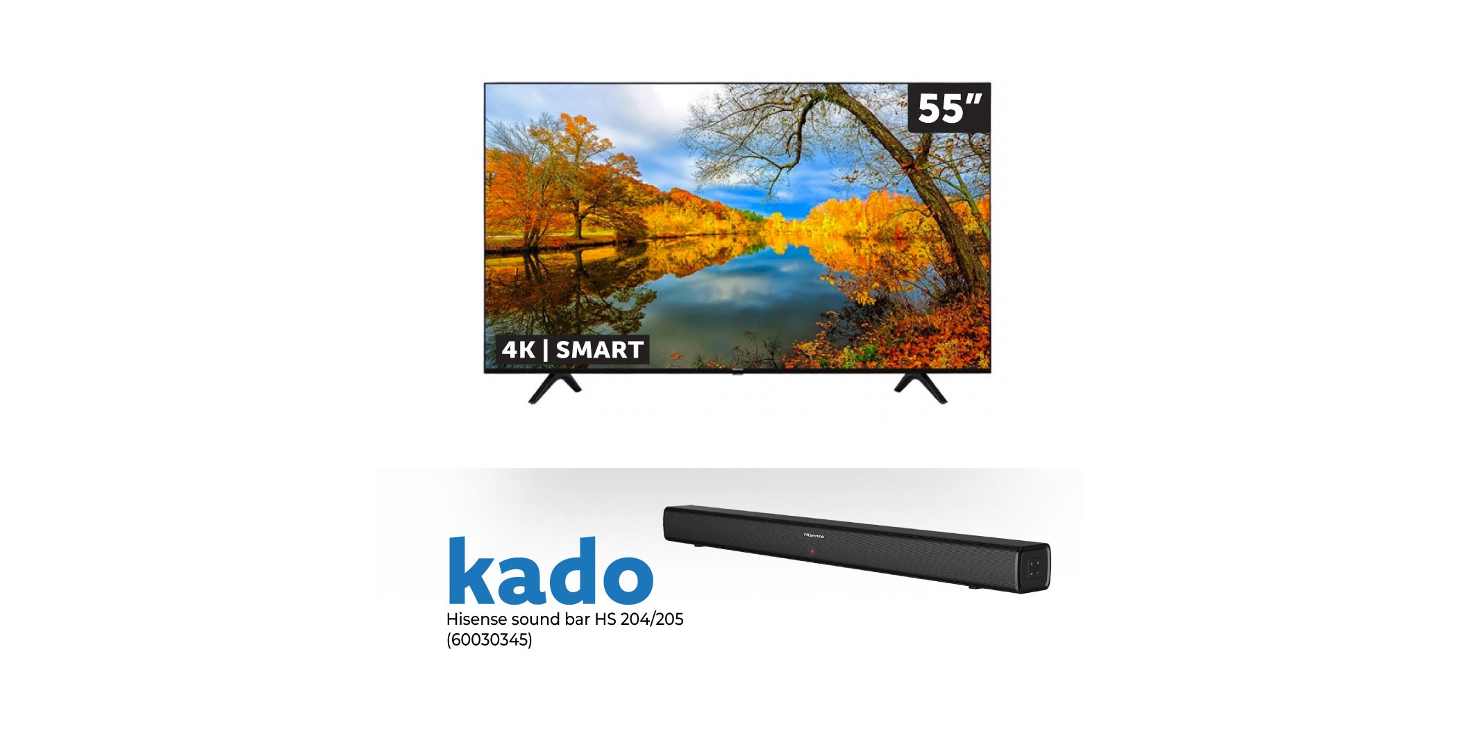 Hisense 55A6H-55A53FXVT 55'' 4K Smart TV and Free Hisense HS204 Sound ...