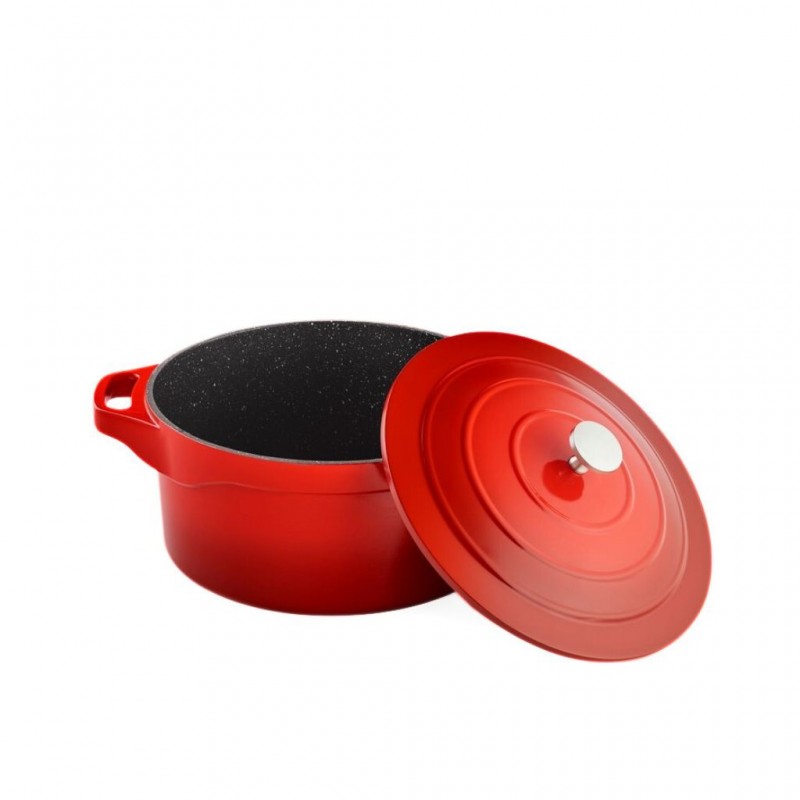 Pradel Magma 28cm Cast Aluminium Round Casserole Dish With Aluminium ...