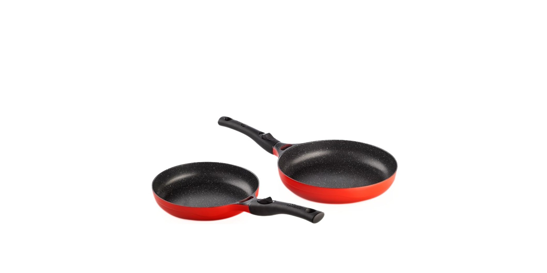 Pradel Magma 24/28cm Set Of 2 Cast Aluminium Pans Removable Handle PCUI003001 "O"