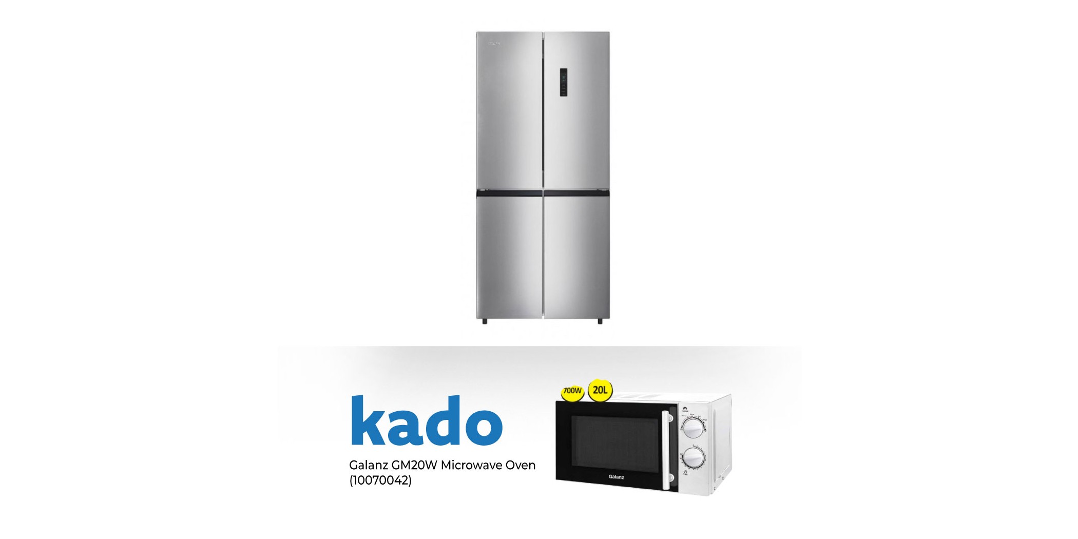 Ocean MDOKO 480 NF D X 3 Refrigerator & Free Galanz GM20W Microwave Oven
