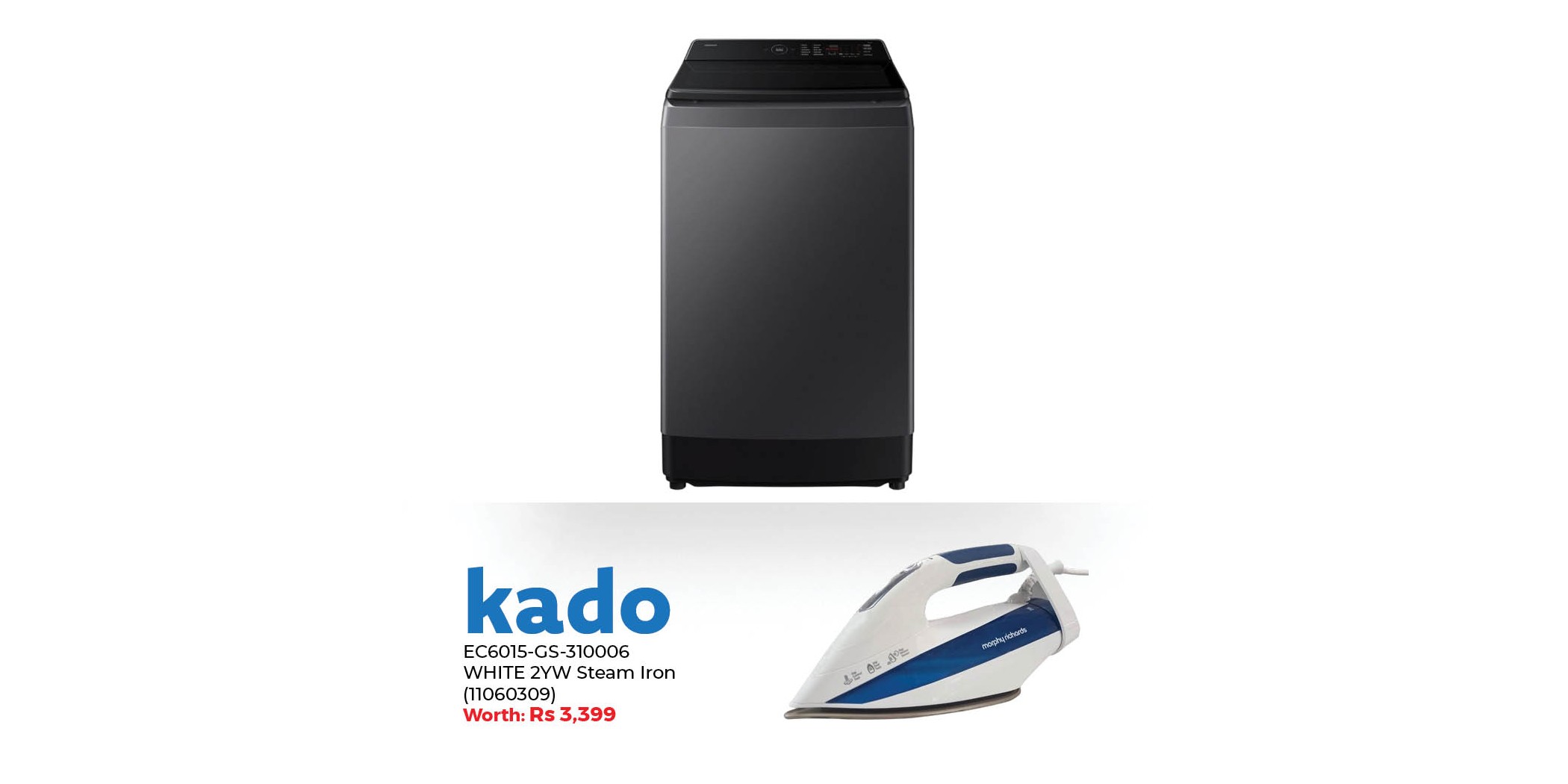 Samsung WA80F13S5CNQ Washing Machine & Free Morphy Richards EC6015-GS ...