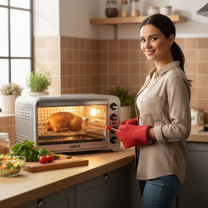 Sanford SF5620EO 48L 2YW Silver Electric Oven With Grill, Rotisserie ...