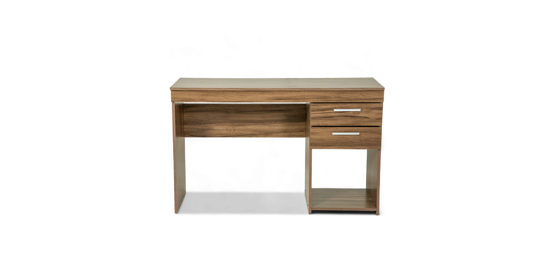 Fraser Office Table Walnut With 2 Drawers