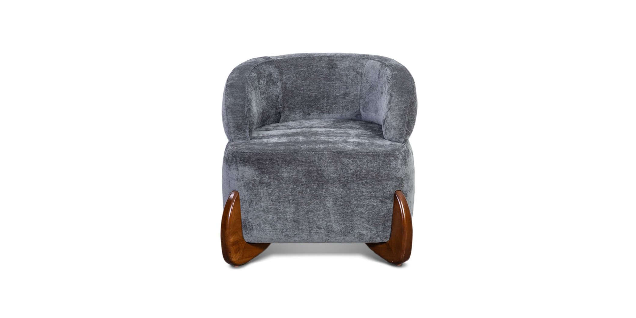 Curve Occasional Chair Fabric Grey Amigo