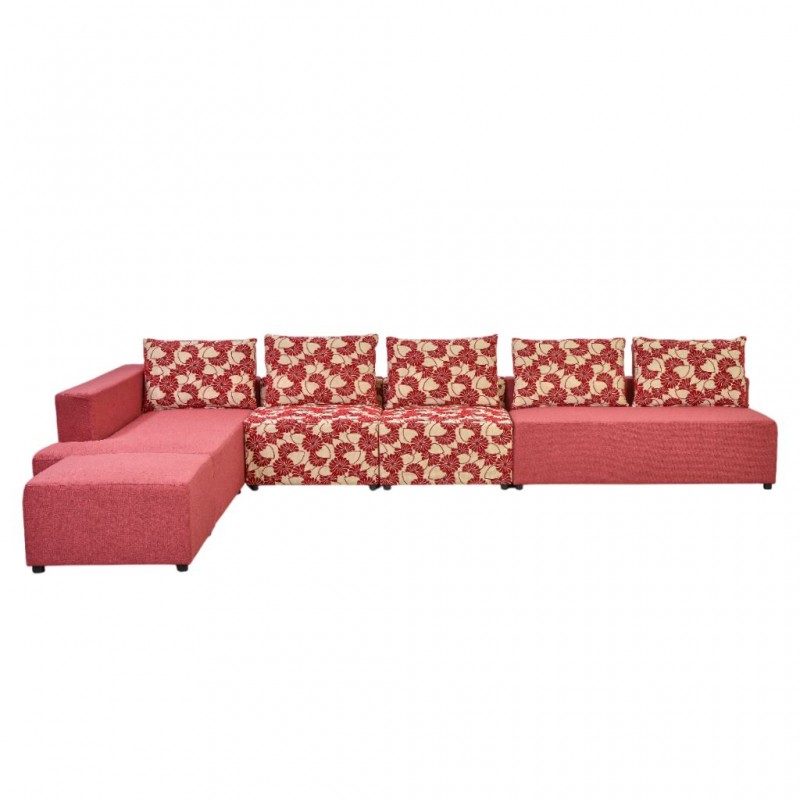 Tola Corner in Burgandy Fabric