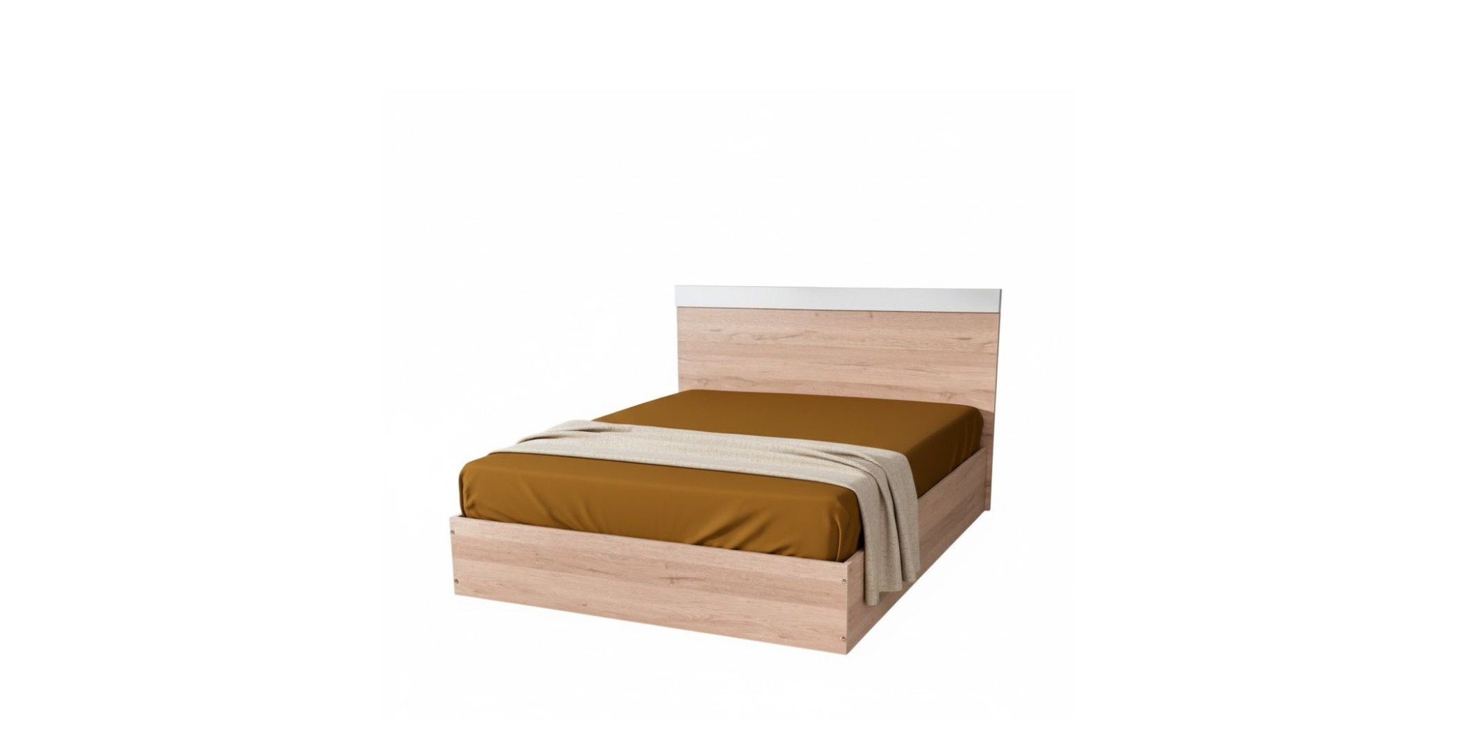 Ruby Bed 150x190 cm MDF Red Oak