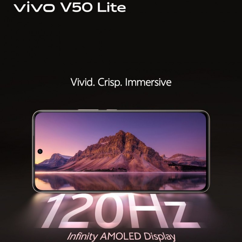 Vivo V50 Lite 5G Phantom Black 8GB+8GB Extended RAM/ 256GB ROM