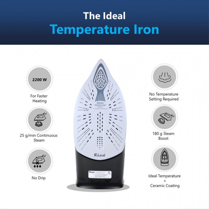Rico SI2110 Blue/ Black Magic Steam Iron 2YW