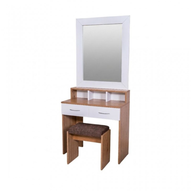 Neo Dressing Table Red Oak & White