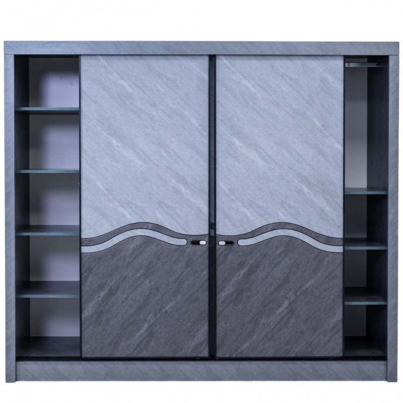 Willington Sliding Wardrobe In Plywood Dark Grey