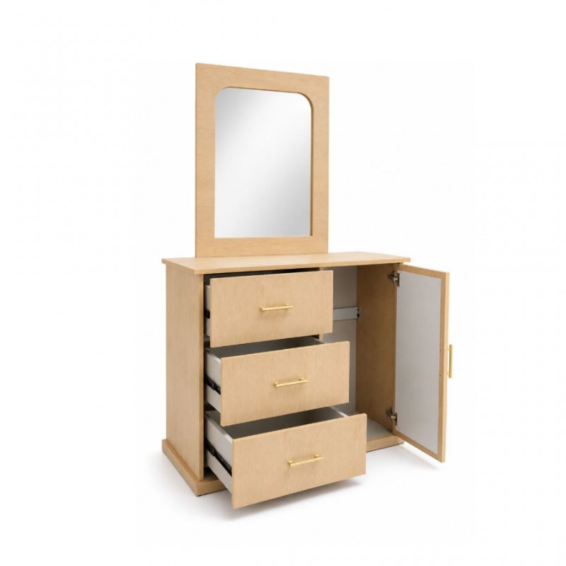 Cecilia Chest Of Drawers In MDF Veneer & Rattan