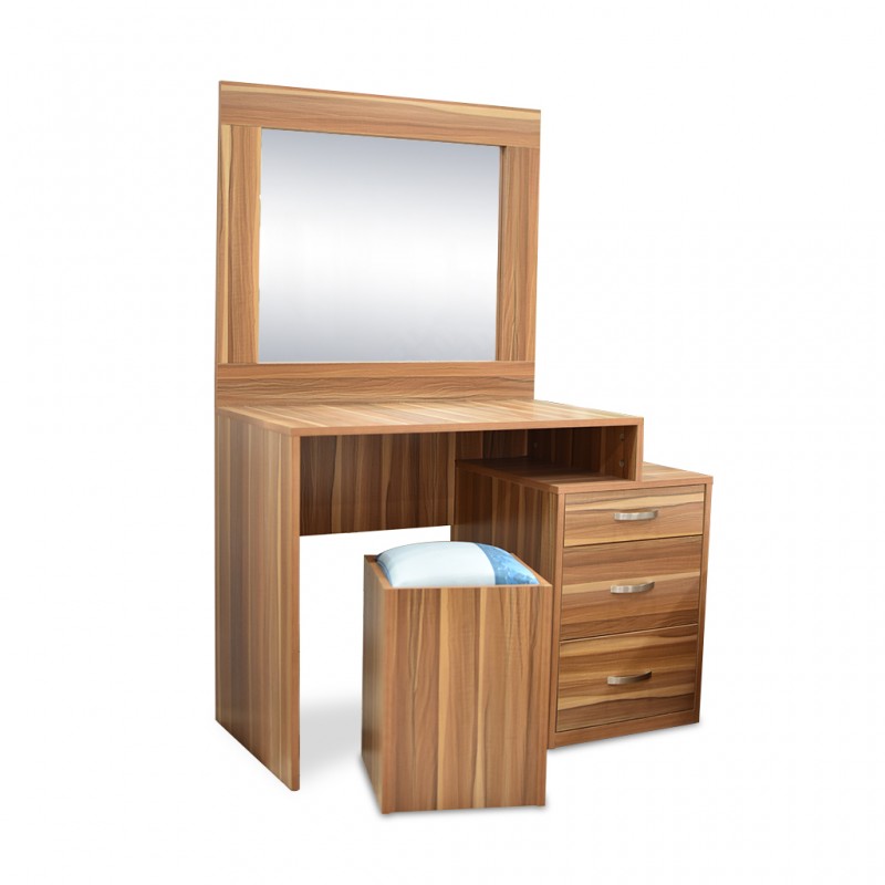 Atlante Dressing Table MDF Oak & POUF