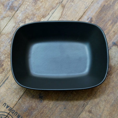 Gural GBSE020KR141SYH 20cm Rect Deep Dish Matt Black "O"