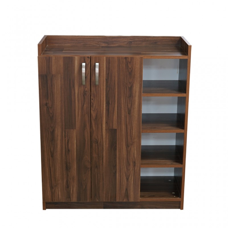 Shoe Rack 2 Doors & 4 Tiers MDF