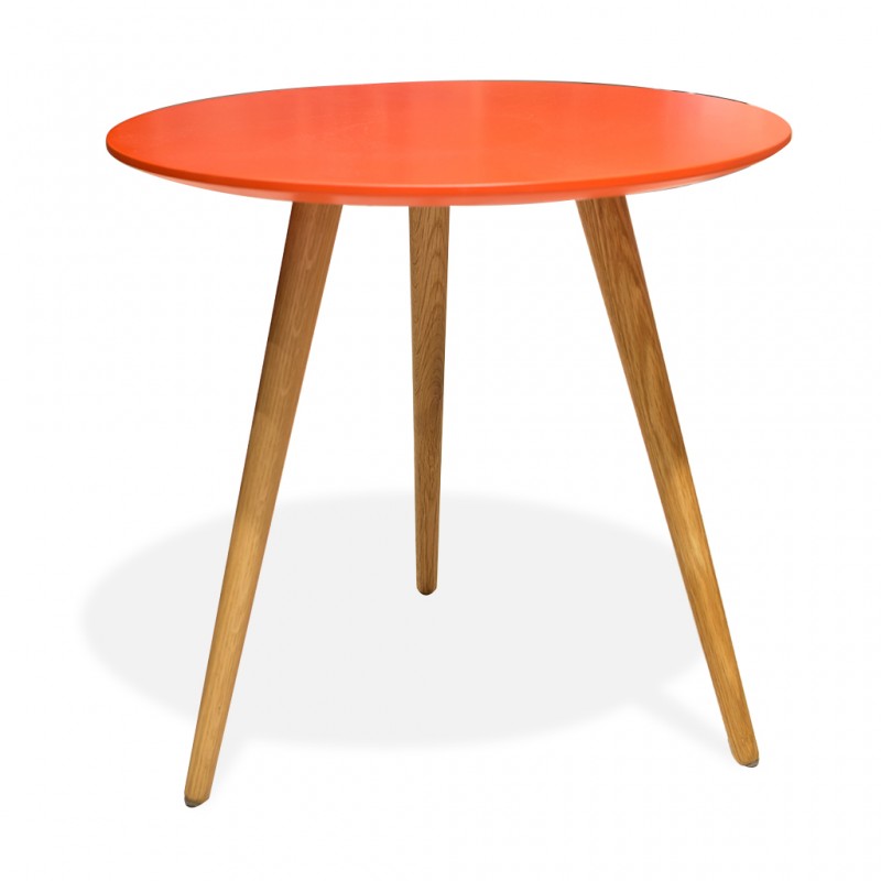 Oria Side Table MDF Red Finish