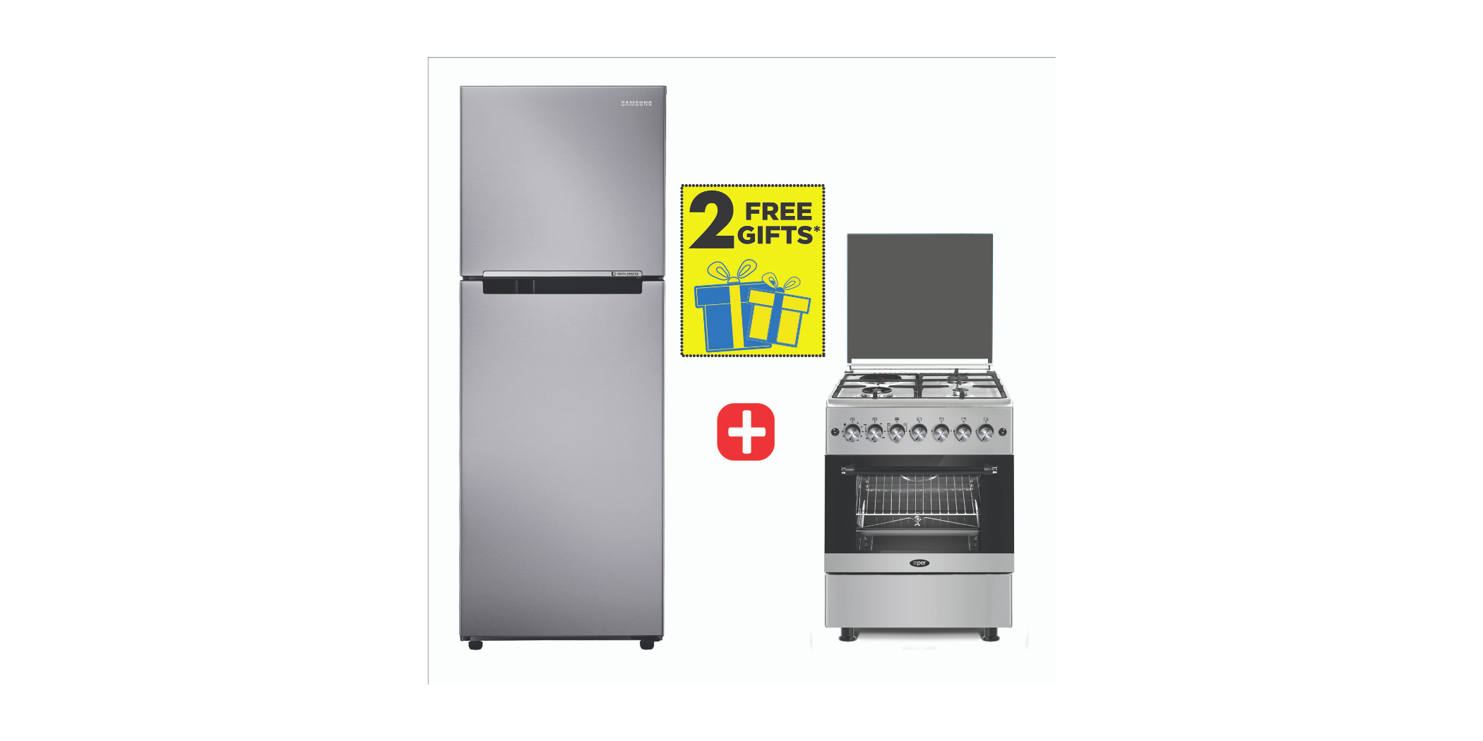 Samsung RT22K3022SE Refrigerator + Xper XP6TX31E3 Cooker