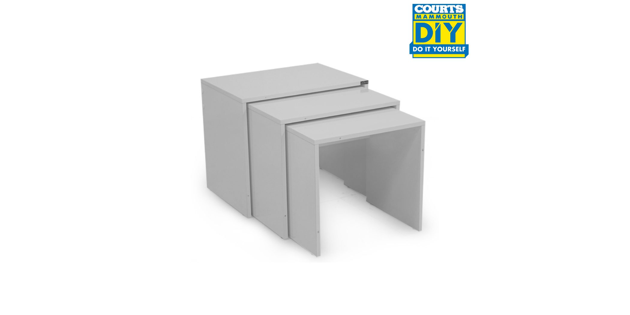 Hawaii Set of 3 Side Tables High Gloss White