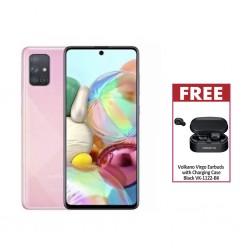 Samsung Galaxy A71 Pink & Free Volkano Virgo Earbuds with Charging Case ...