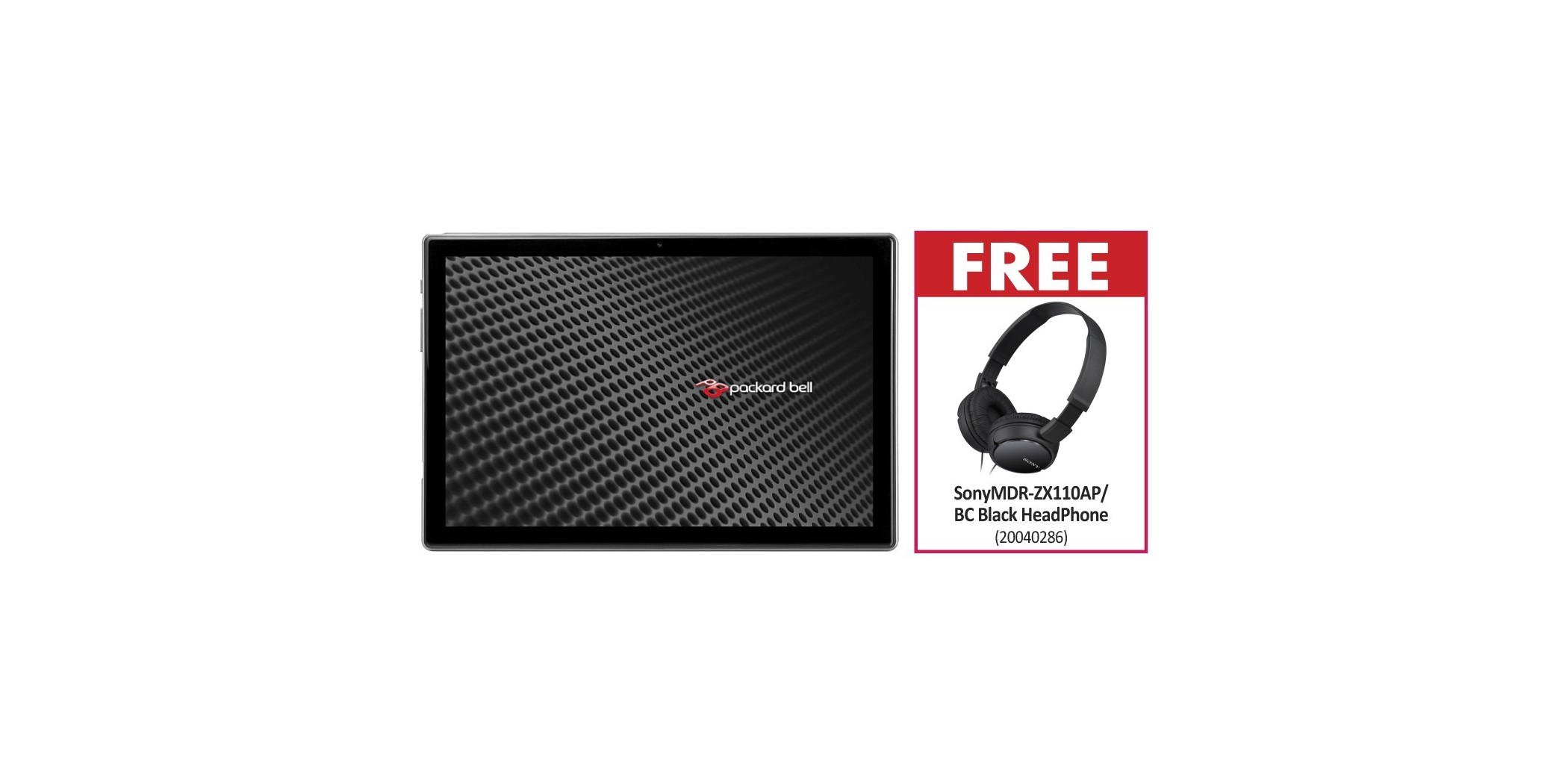 Packard Bell SILVERSTONE T10 Tablet 10.1" & Free Sony MDR-ZX110AP/BC Black