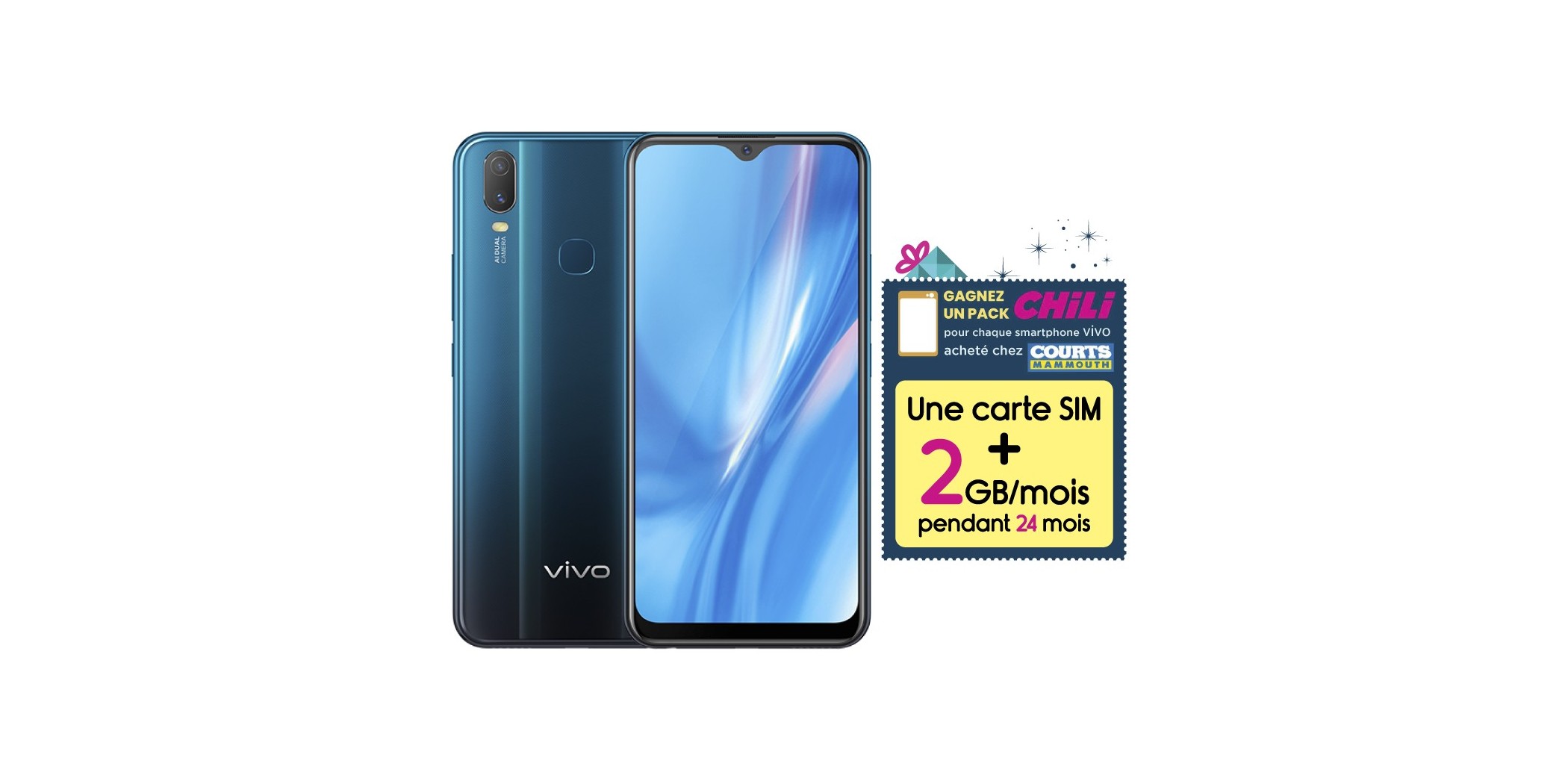 Vivo Y11 Mineral Blue & Free CHiLi Prepaid SIM with 2GB data per month ...