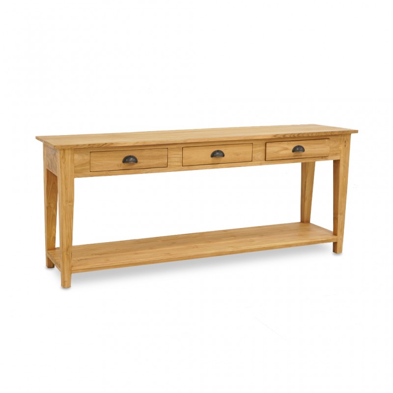 Parco Console Table With 3 Drawers In Teak