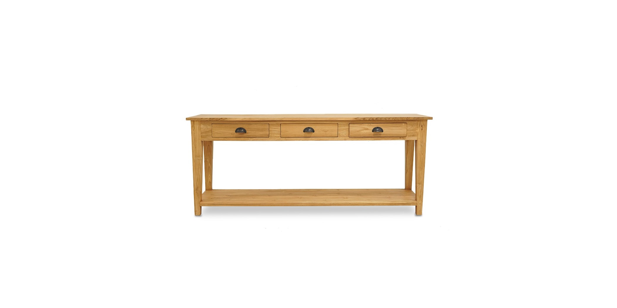 Parco Console Table With 3 Drawers In Teak
