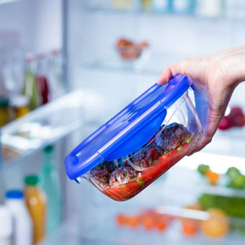 Pyrex COOK AND GO 21cm Medium Square Roaster With Plastic Lid ...