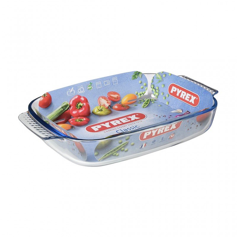 Pyrex Glass 4L Rectangle Roaster 39x25 10090209 "O"
