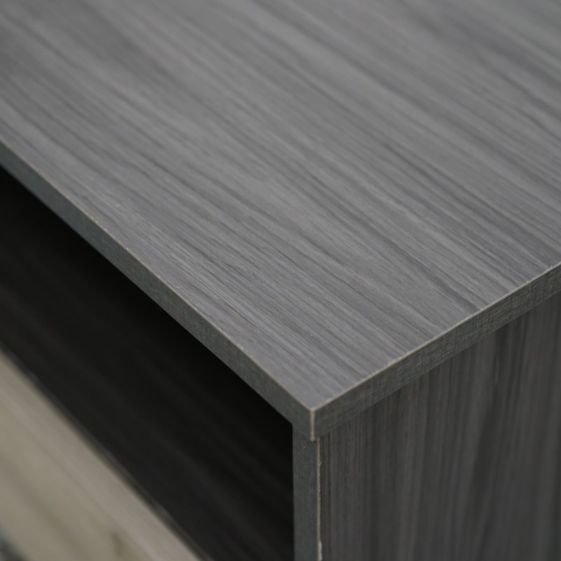 Florence Bedside MDF With 1 Drawer Zebra Patten & Grey