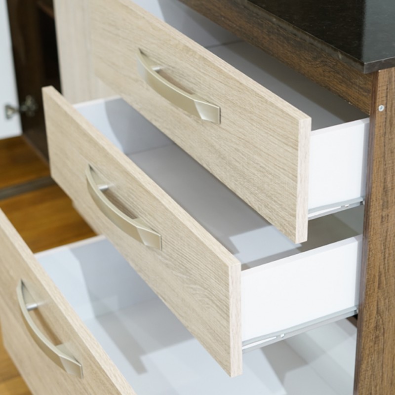 Kit Fit 180 cm Kitchen Unit Almond Rustic