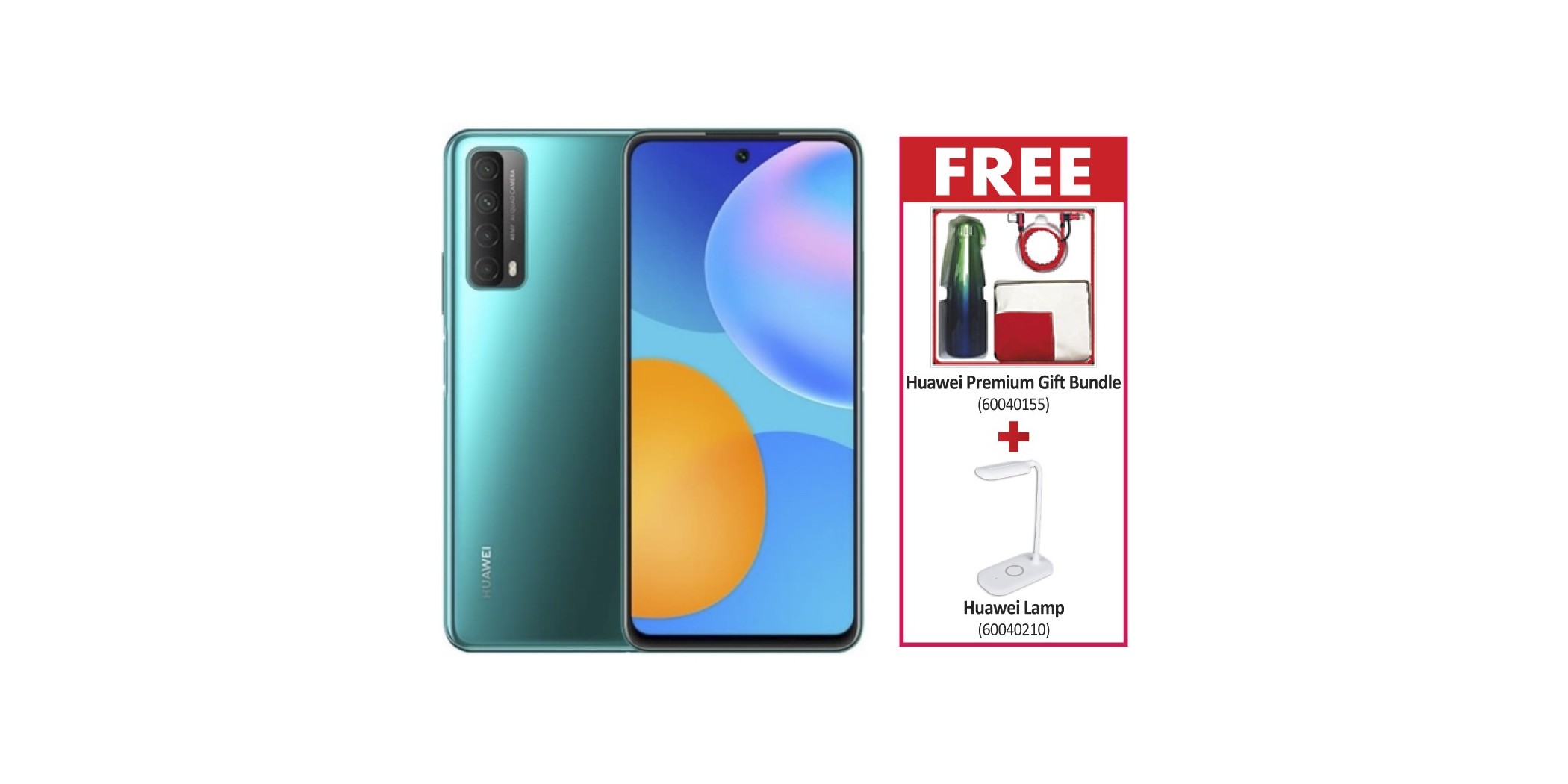 Huawei Y7a Green & Free Huawei Premium Gift Bundle + Free Huawei Lamp