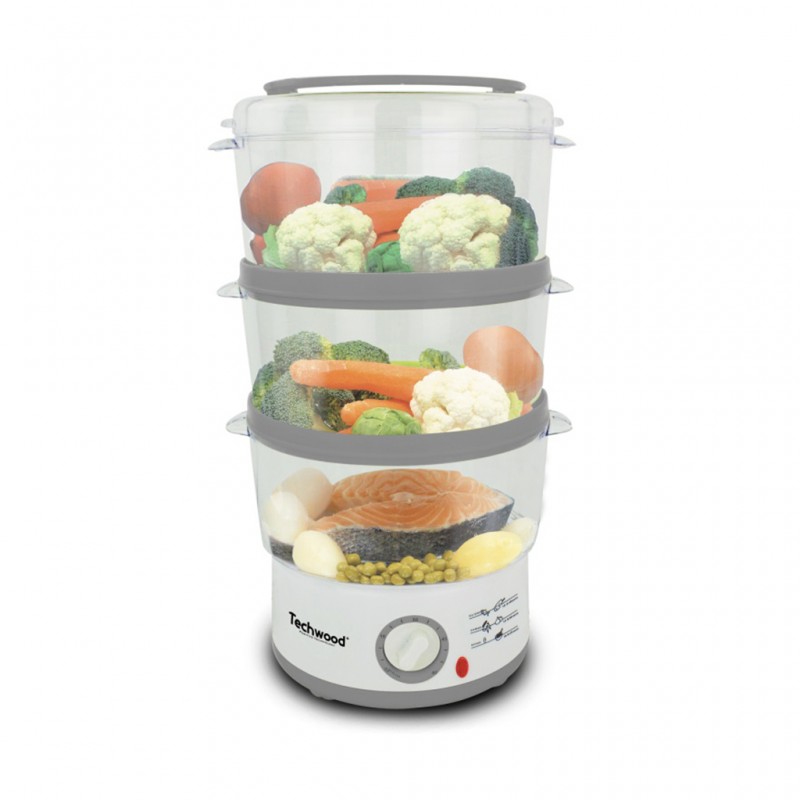 Techwood TCV 371 7.5L 3 Levels Food Steamer "O"