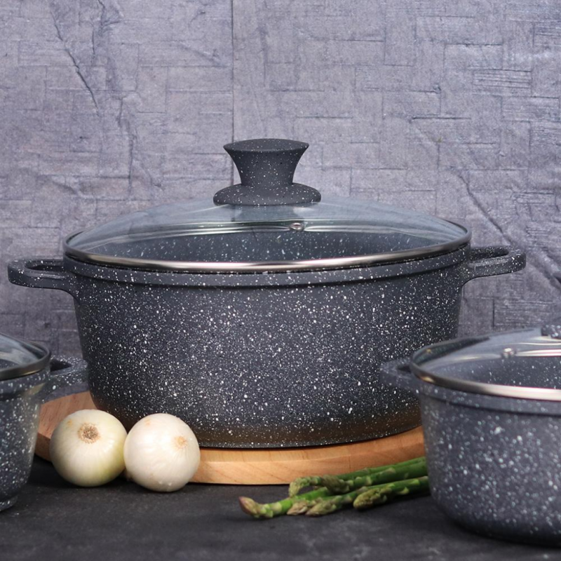 Wonderchef WON025 Granite Die-Cast 6pcs Casserole Set 63151691 2YW