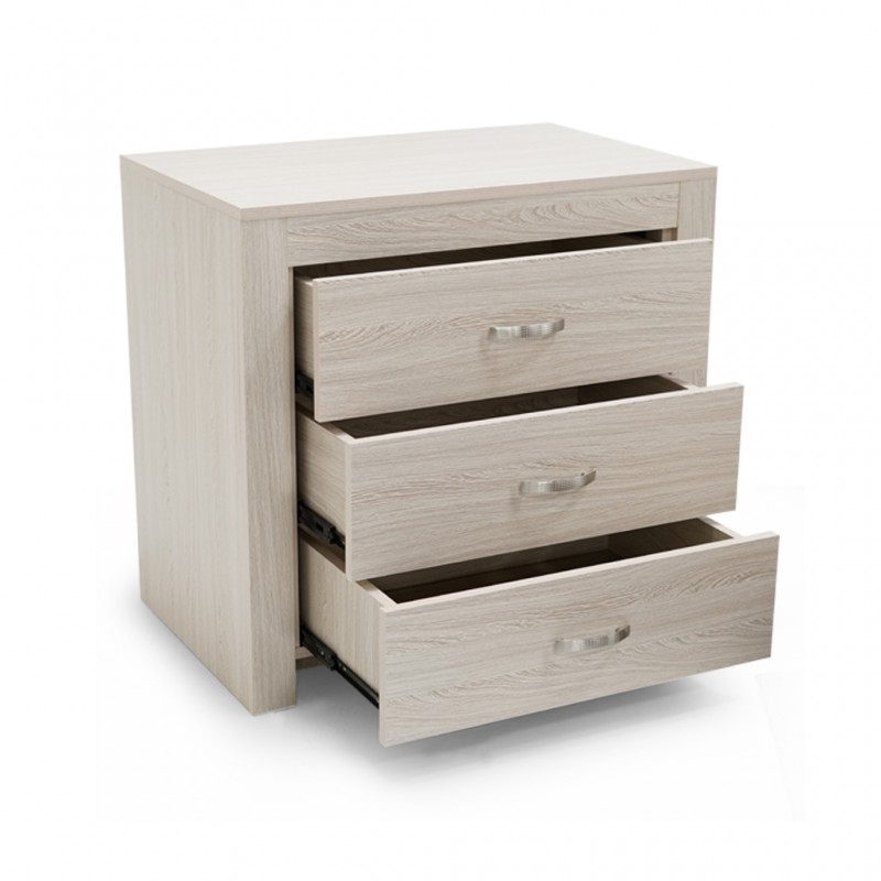 Scoop Chest of Drawers MDF Wash Oak