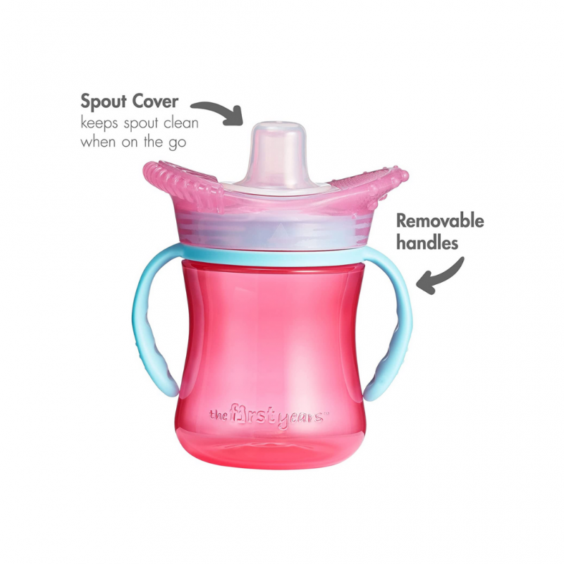 First Years Teething Trainer Cup 1Pk 6M+ Pink Y6722 6M+