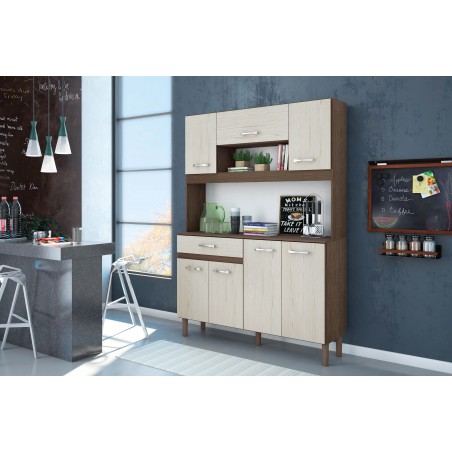 Kit Magazin 120 Kitchen Unit Almond Rustic