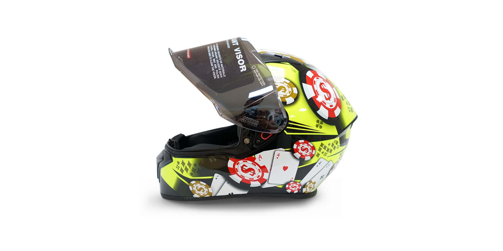 Axor Striker Cyborg Black/Red Open Face Helmet