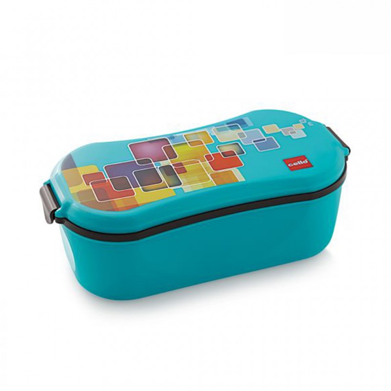 Cello CEL054 Plastic Insulated AquaBlue Lunch Box Doppler "O"