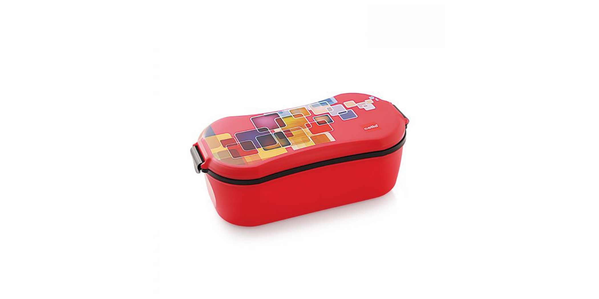Cello CEL054 Plastic Insulated Red Lunch Box Doppler "O"